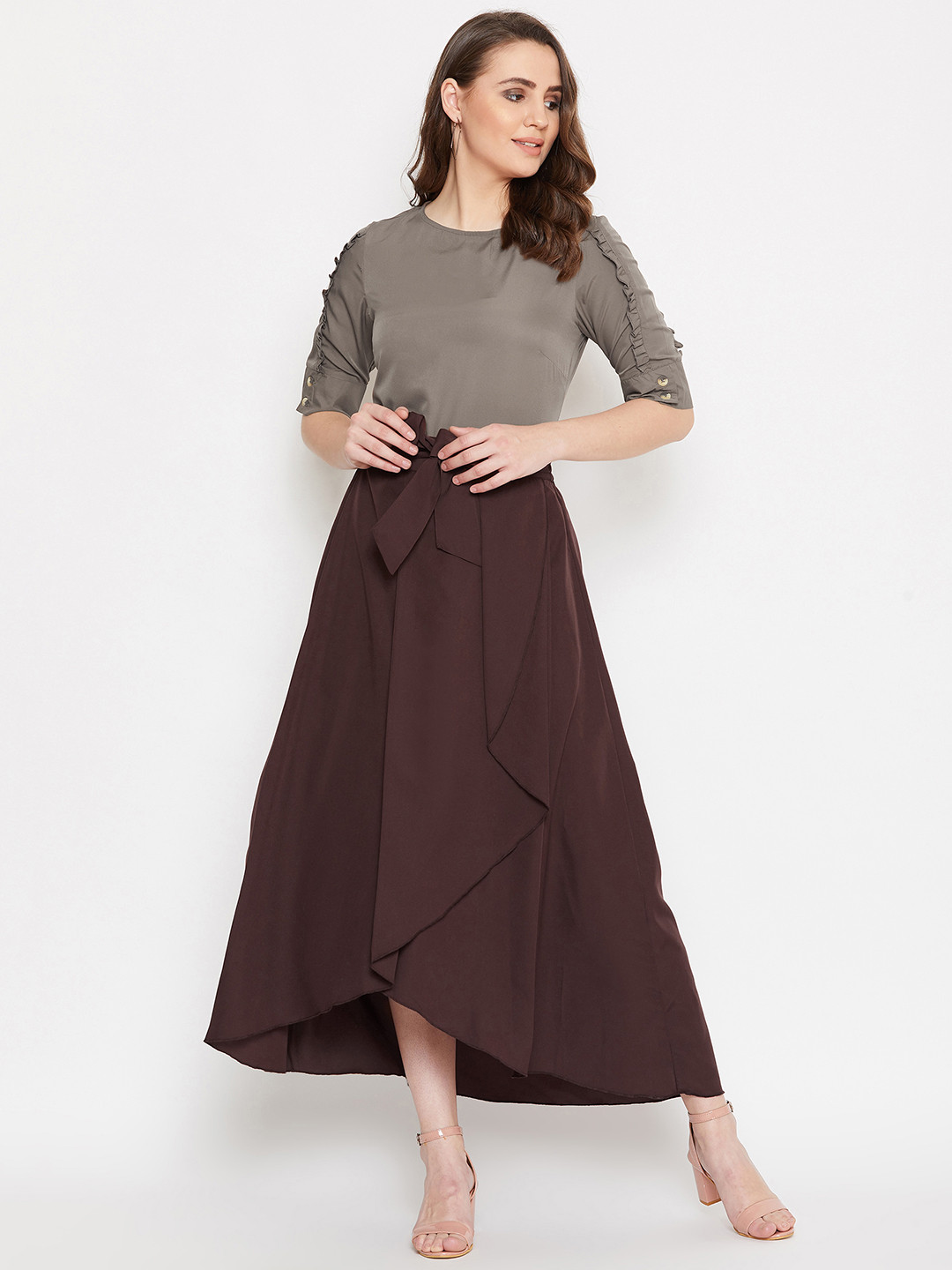 Buy Louis Bayrad Round Neck Top With Skirt Co Ords - Co Ords for Women ...