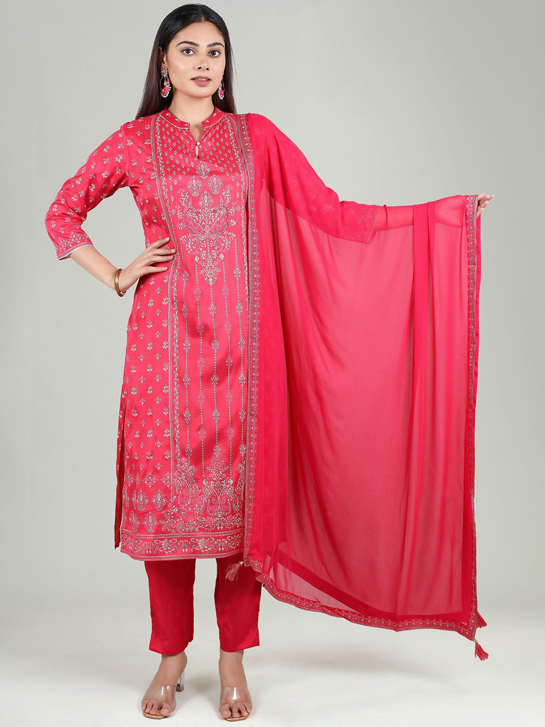 Buy COTTON CULTURE Ethnic Motifs Printed Regular Pure Cotton Kurta With ...