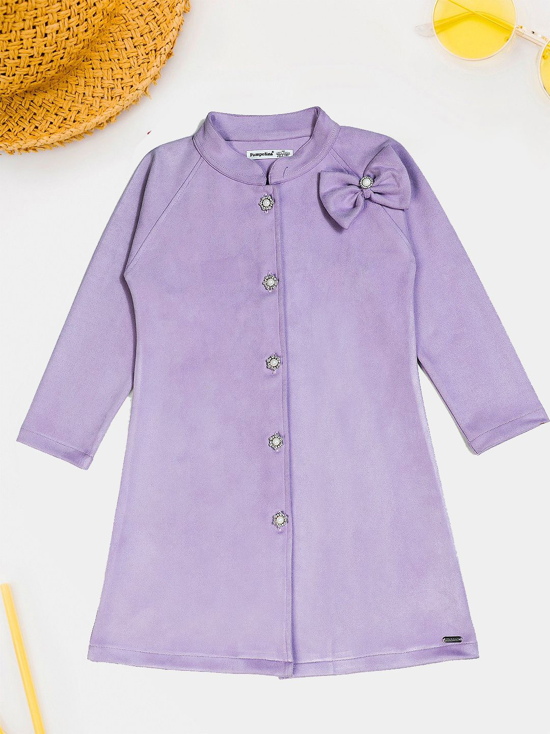 Buy PAMPOLINA Girls Bow Detailed A Line Dress - Dresses for Girls ...