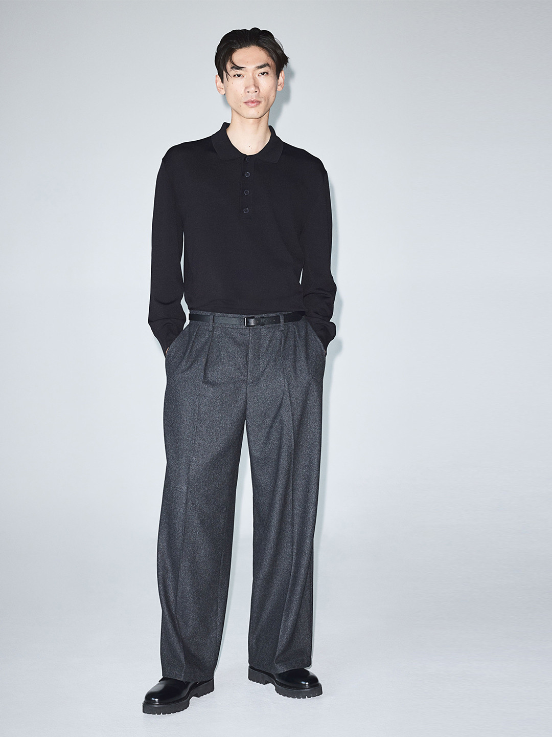 Buy H&M Regular Fit Fine Knit Polo Collar T Shirt - Tshirts for Men ...