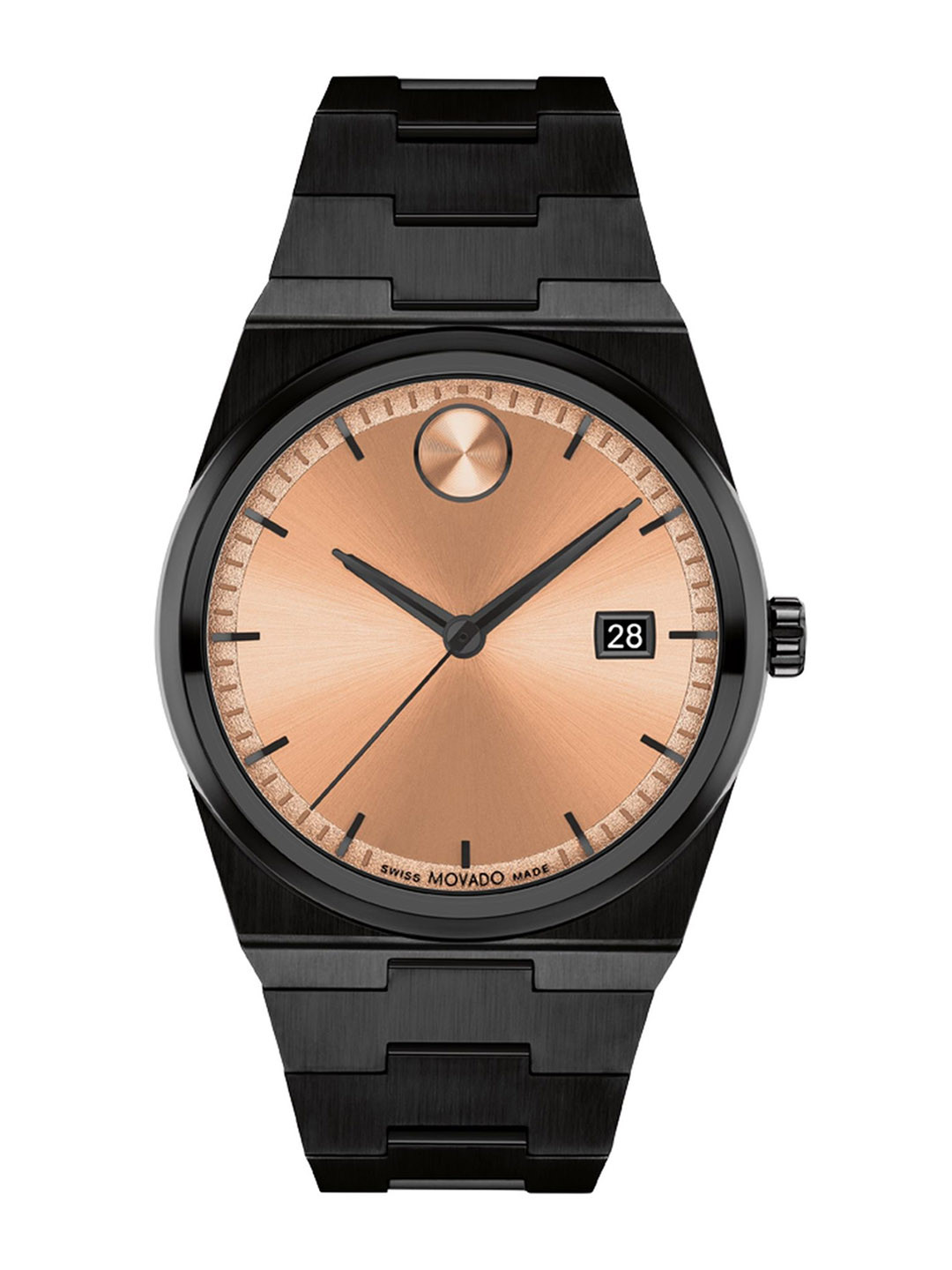 Buy Movado Bold Quest Men Swiss Qtz Rose Gold Round Dial Watch 3601244 ...