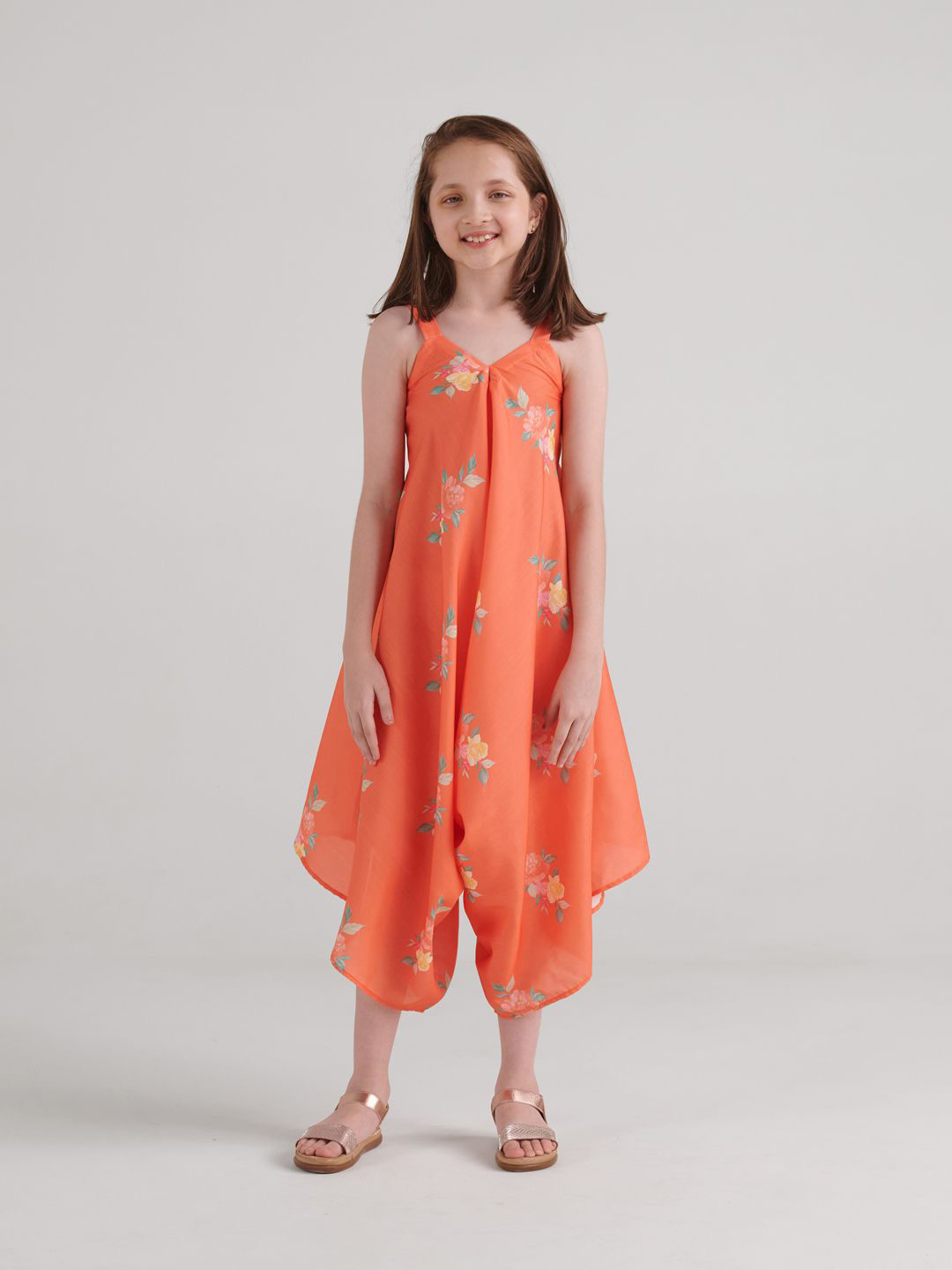 Buy Pasha Girls Printed Basic Palazzo Jumpsuit - Jumpsuit for Girls ...