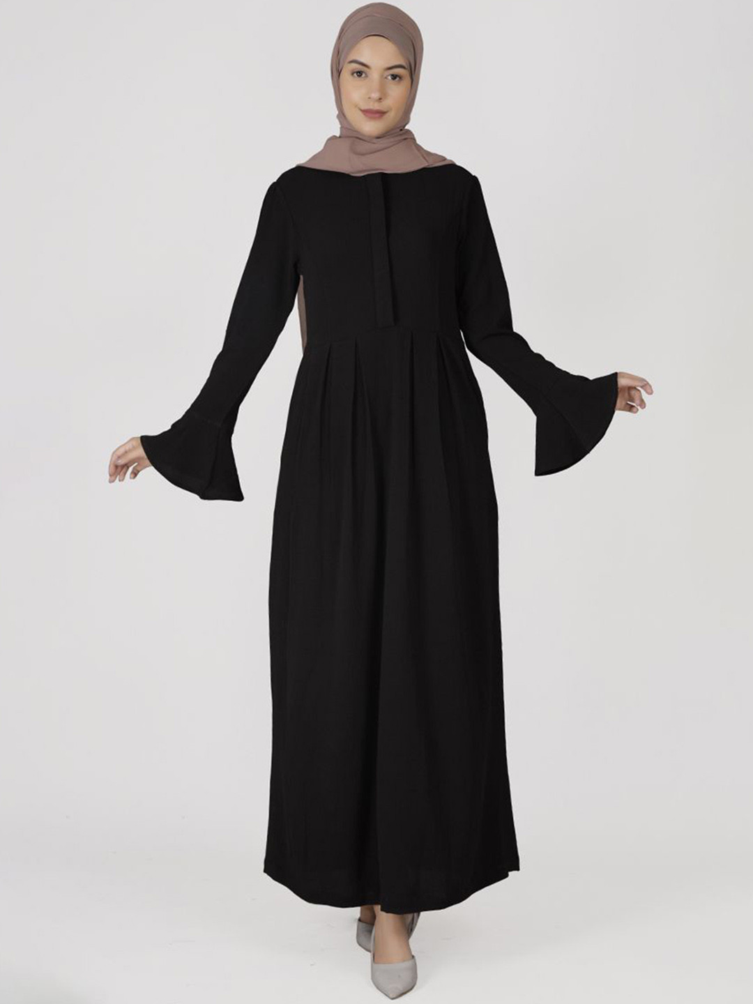 Buy IDH London Flared Solid Abaya Burqa - Burqas for Women 31214955 ...