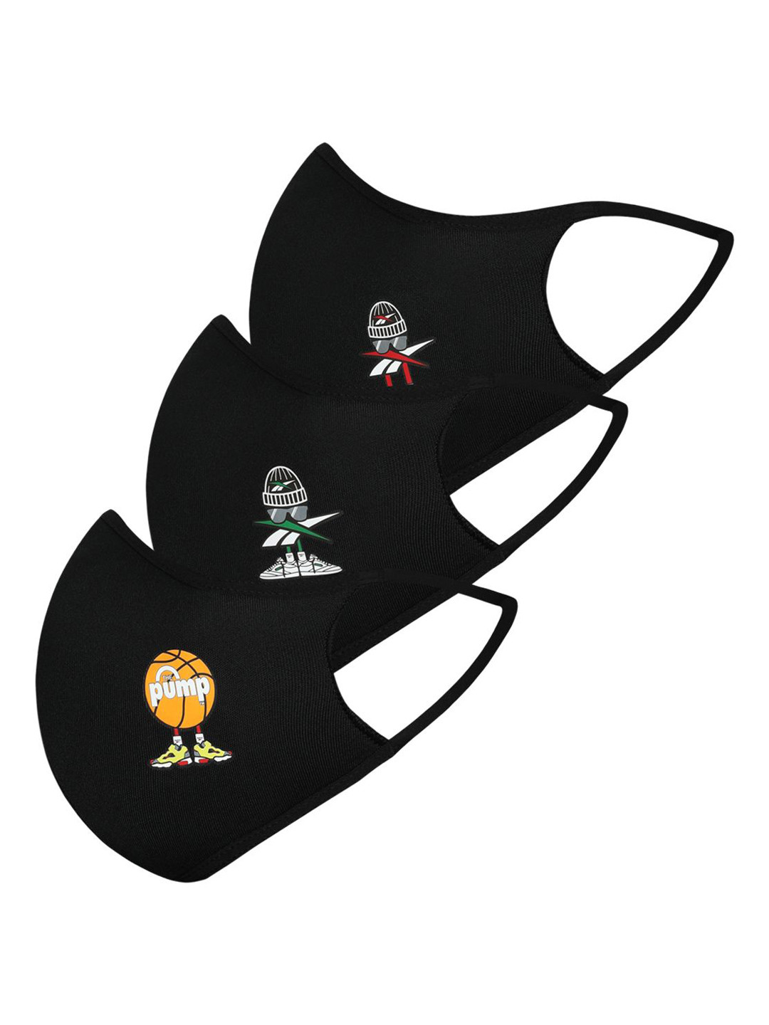 Buy Reebok Set Of 3 Printed Reusable Cloth Mask - Outdoor Masks for Men ...
