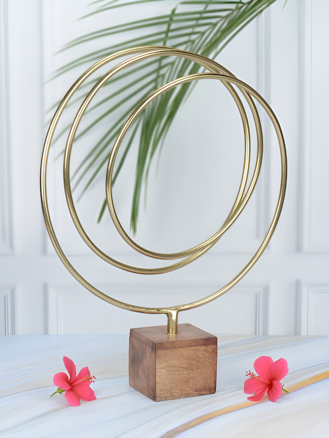 Buy Maison Modern Gold Toned Radiant Loop Sculpture Curio Showpiece ...