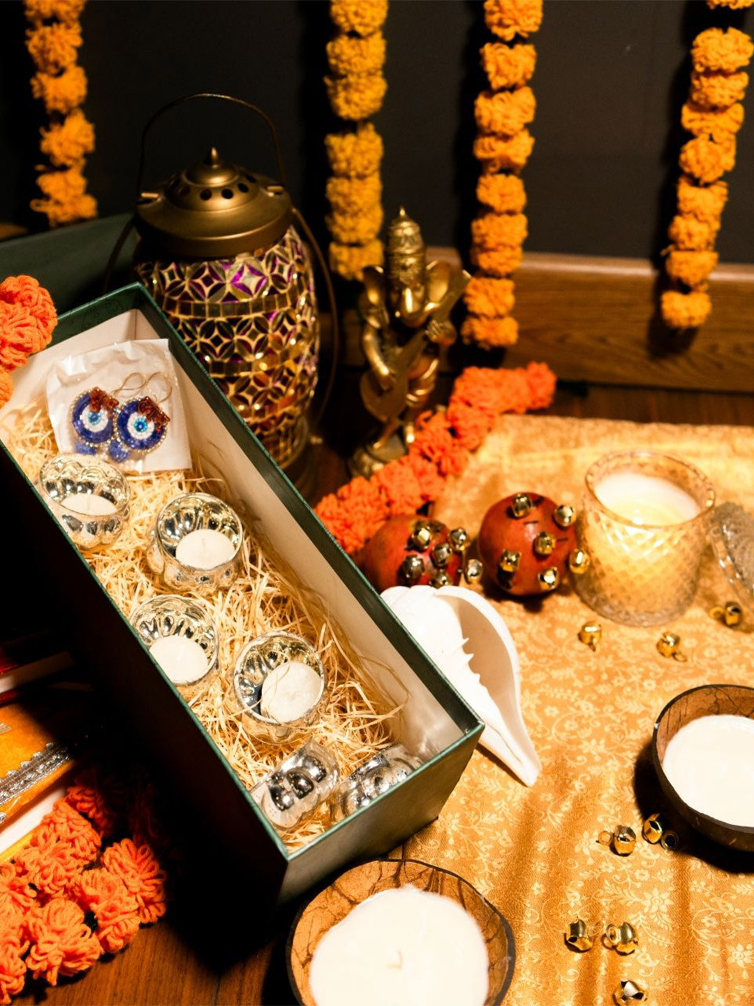 Buy ArteCasa White & Blue 8 Pieces Ceramic Diwali Home Gift Sets - Home Gift Sets for Unisex ...