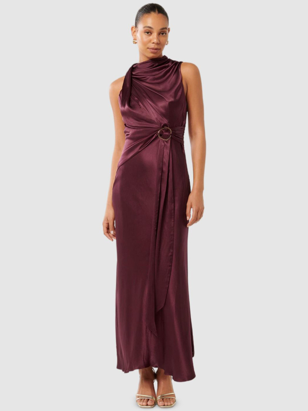 Buy Forever New Women Satin A Line Party Midi Dress - Dresses for Women ...