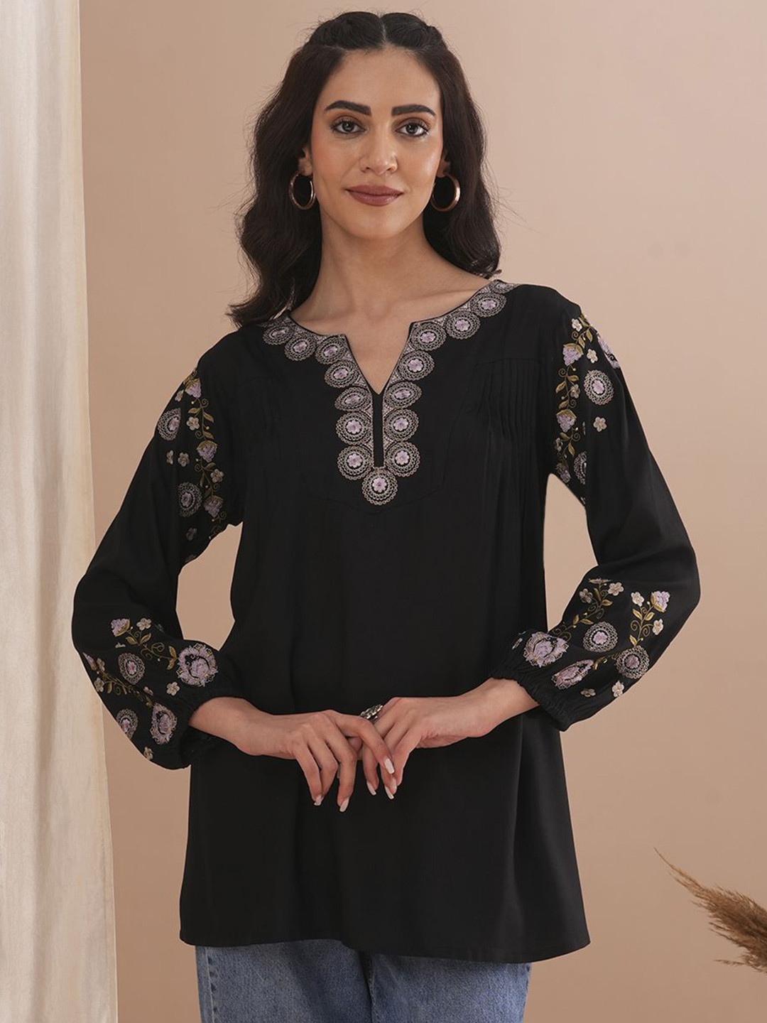 Buy FASHOR Women Embroidered A Line Tunic - Tunics for Women 31232589 ...