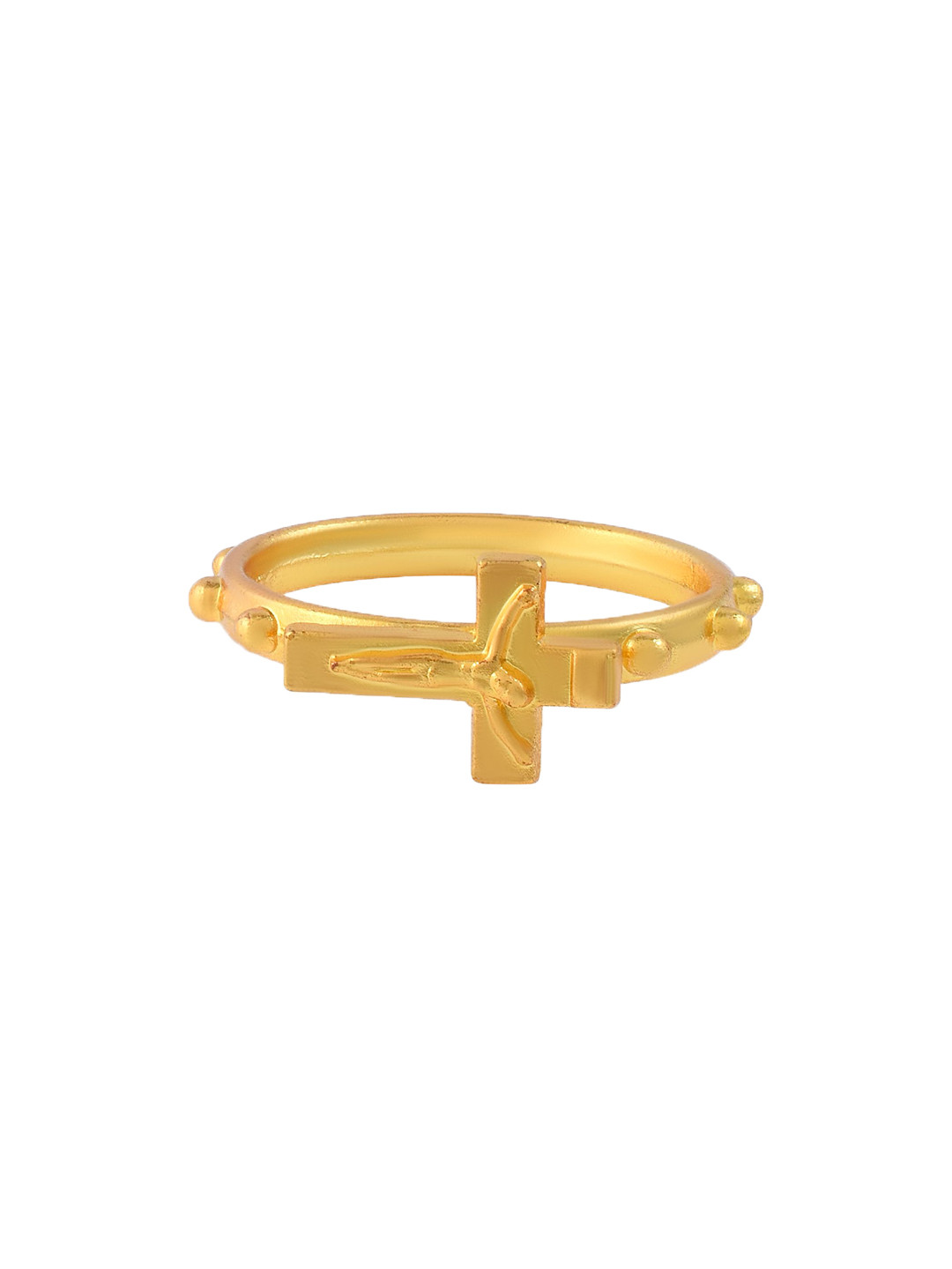 Buy MEMOIR Men Gold Plated Christian Spiritual Jesus Crucifix Cross ...