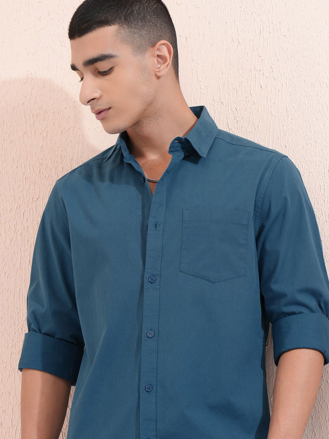 Buy Ketch Men Solid Button Down Slim Fit Casual Shirt - Shirts for Men ...