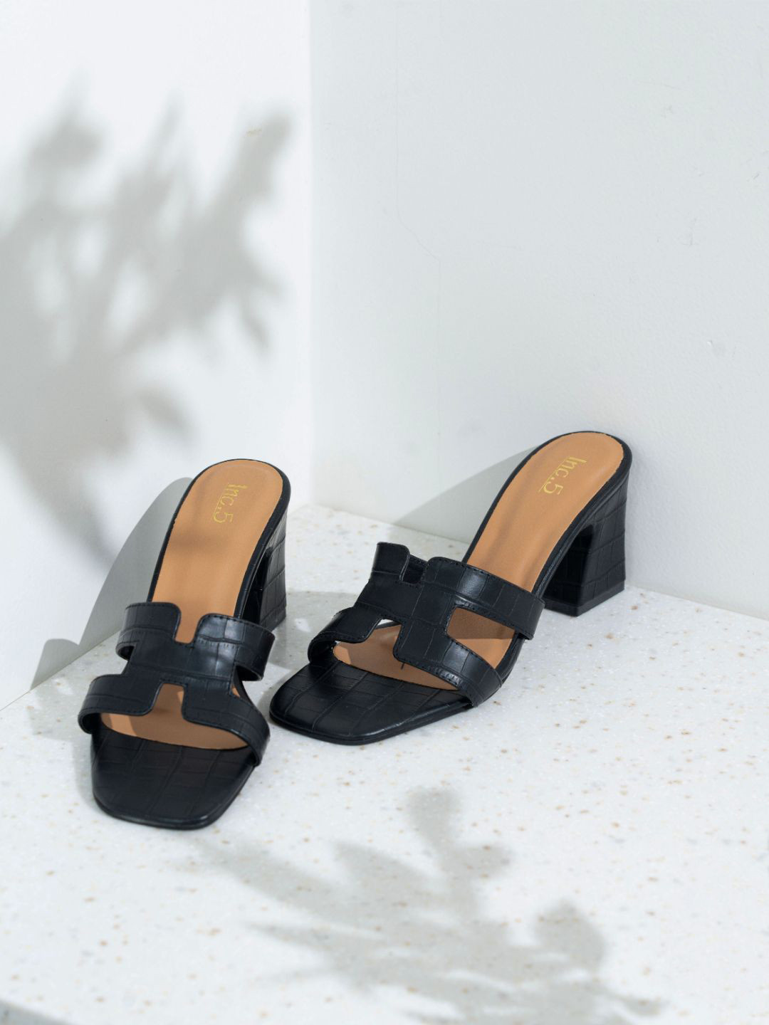 Buy Inc 5 Women Party Block Mules With Buckles - Heels for Women ...
