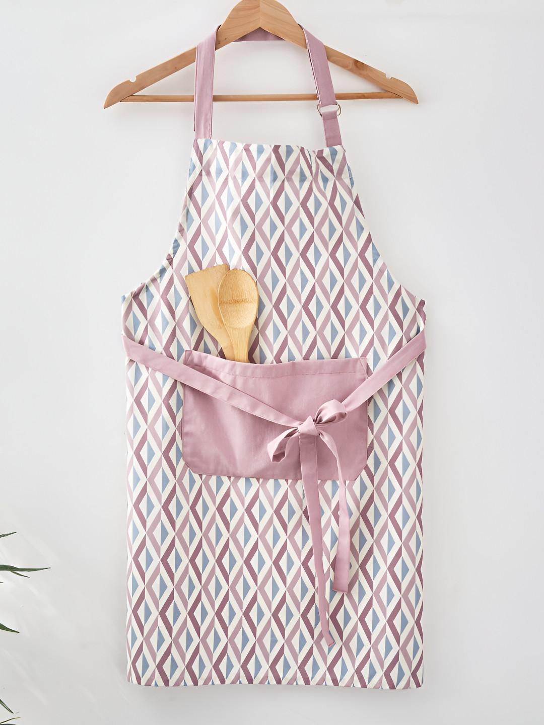 Buy Home Centre Pink Printed Cotton Kitchen Aprons - Aprons for Unisex ...