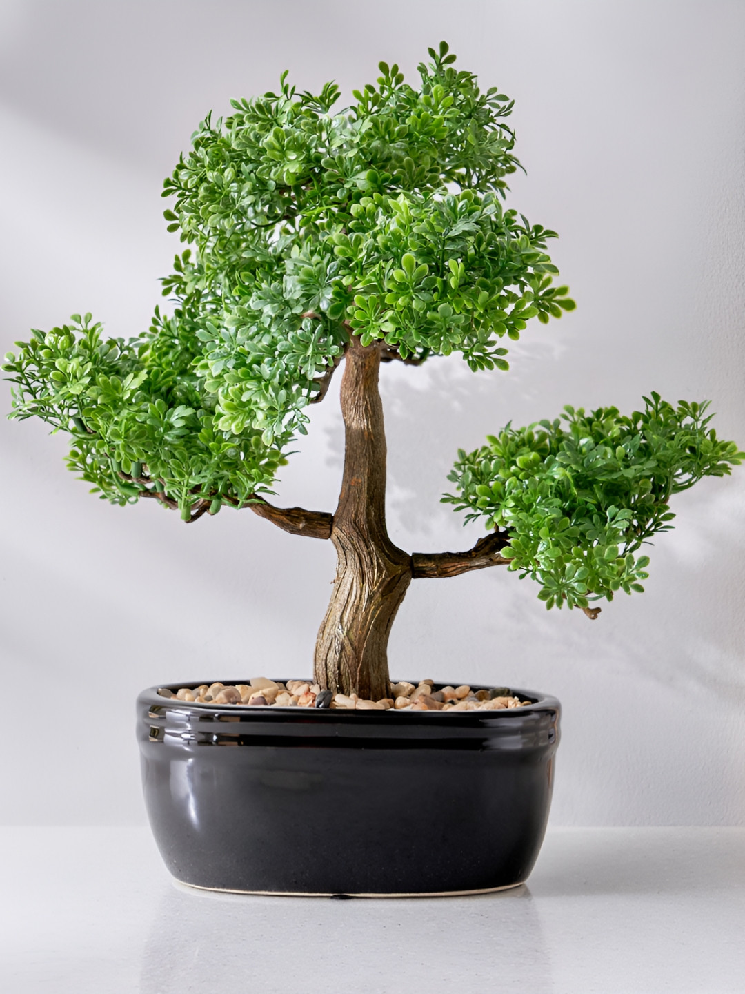 Buy Home Centre Green Hanging Bonsai Artificial Plant With Ceramic Pot ...