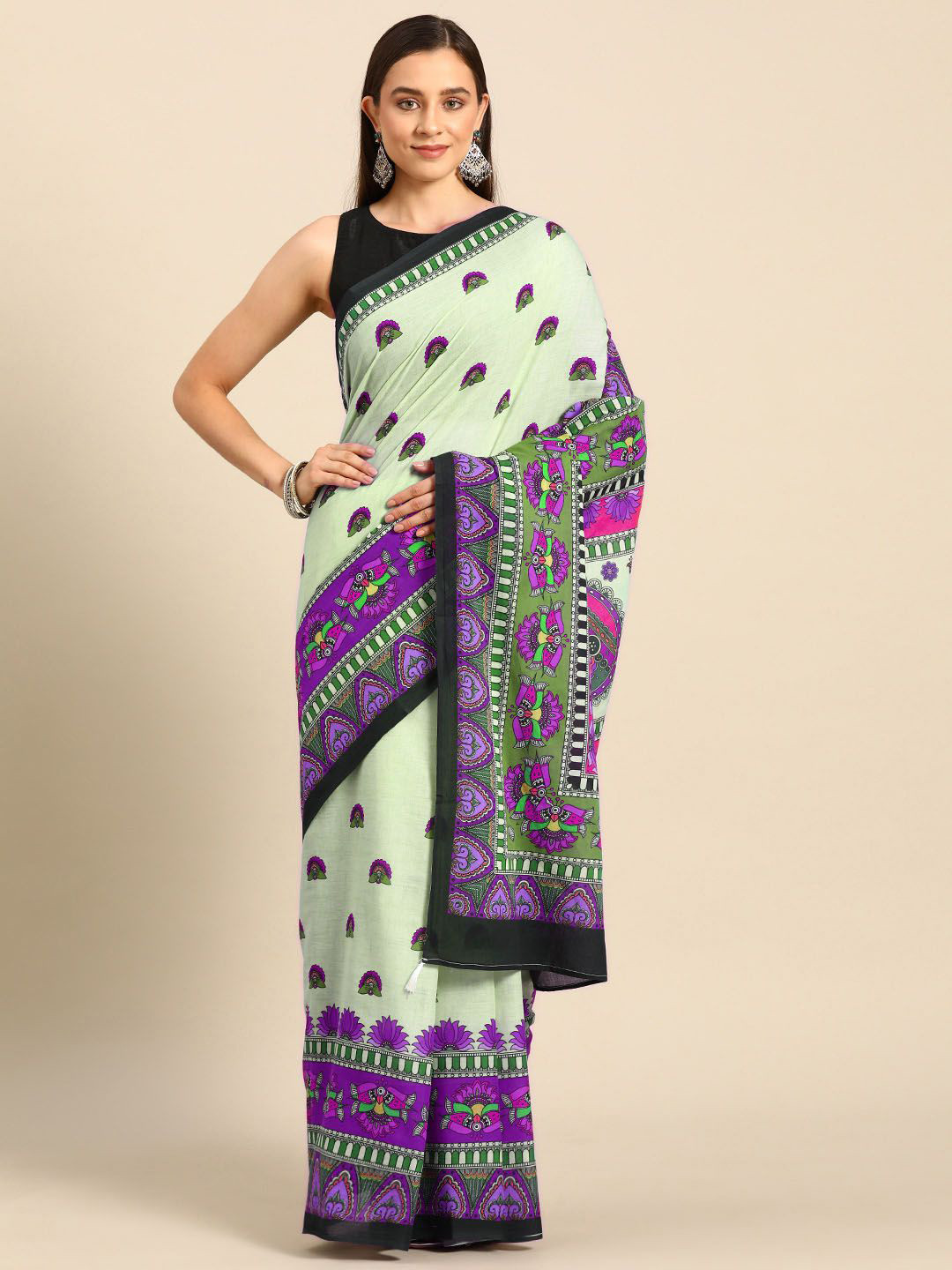 Buy BUTA BUTI Ethnic Motifs Pure Cotton Printed Saree - Sarees for ...