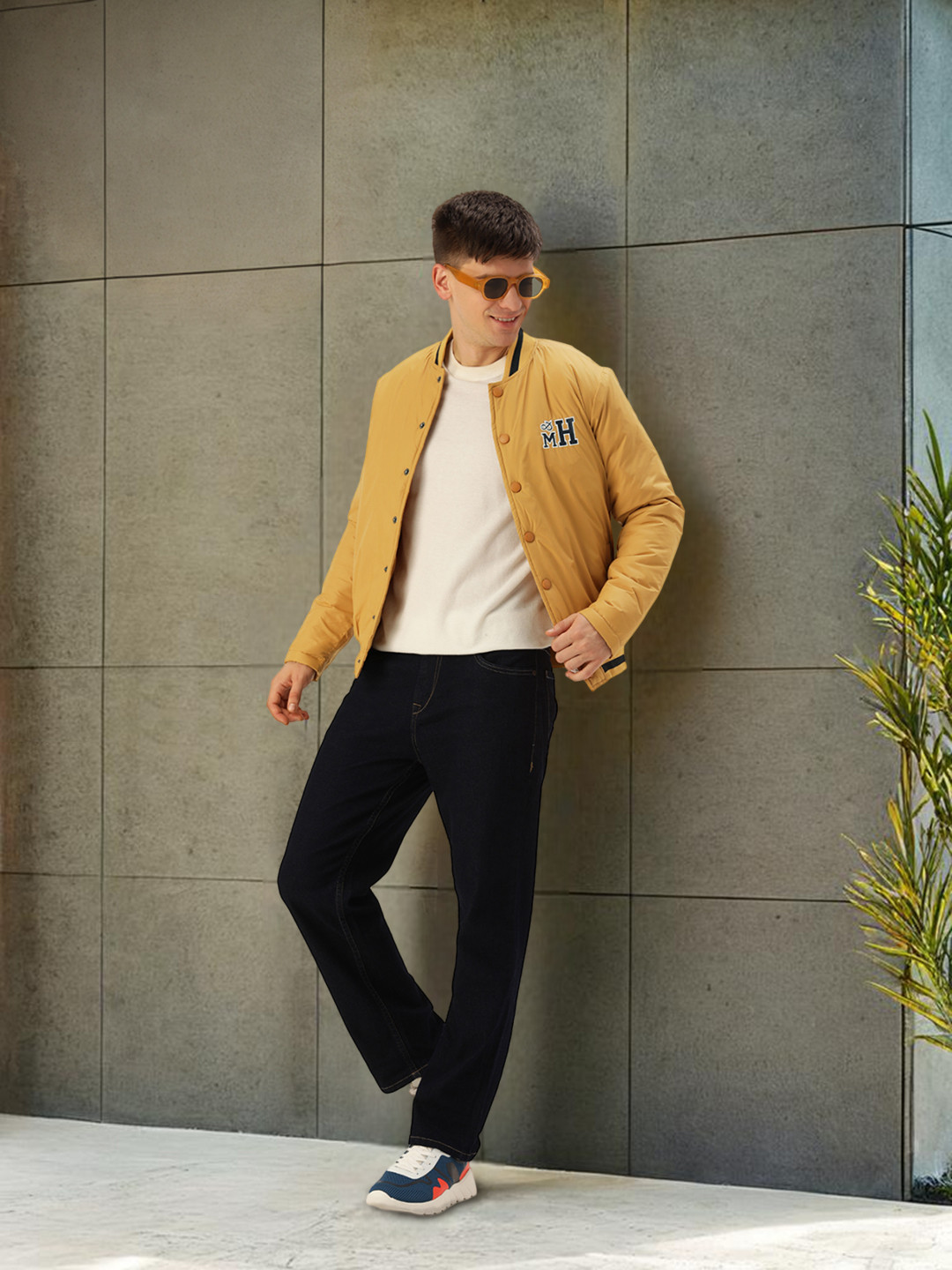 Buy Mast & Harbour Embroidered Stand Collar Puffer Jacket - Jackets for ...