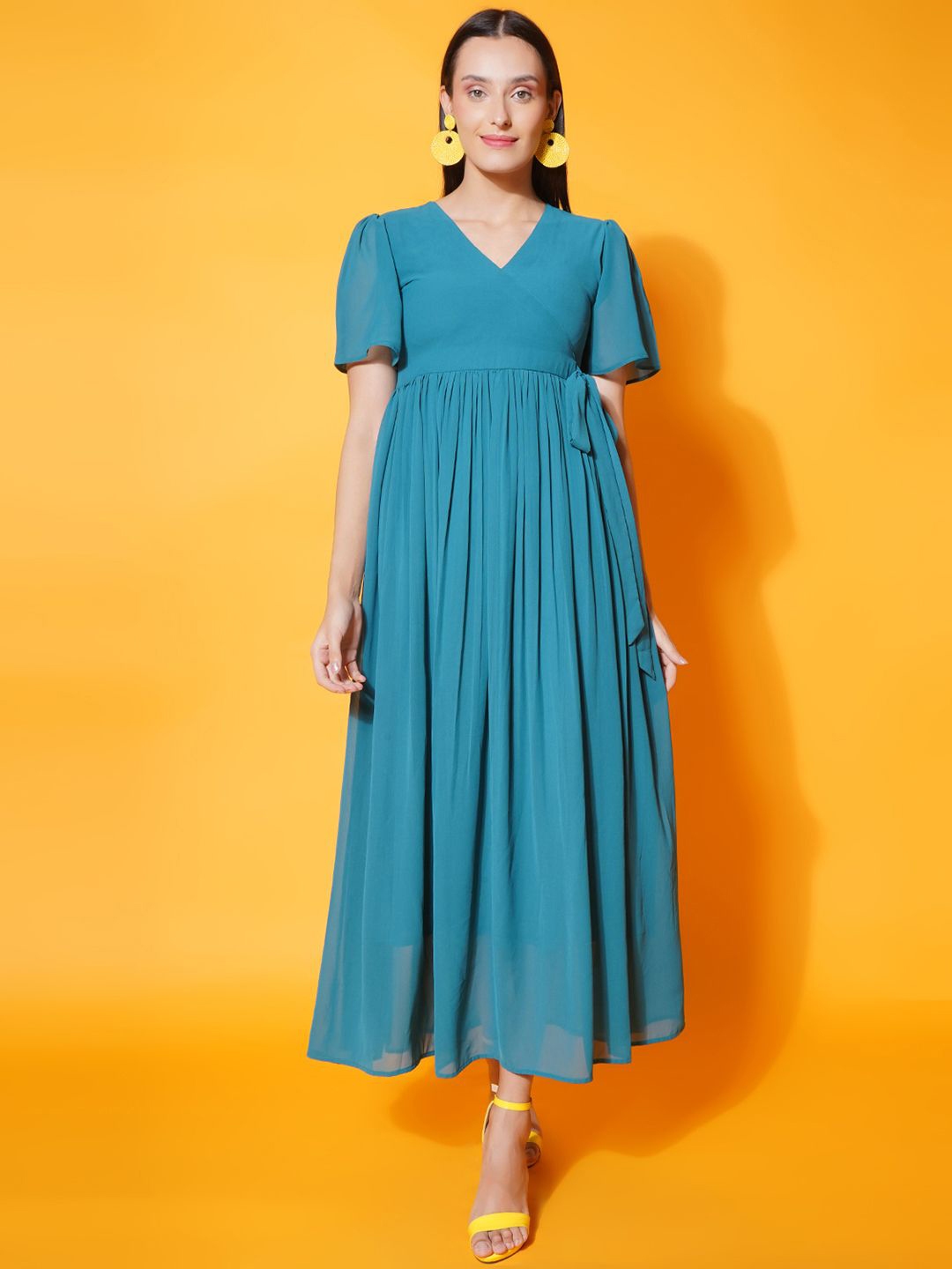 Buy KATLINE Georgette A Line Maxi Dress - Dresses for Women 30884164 ...