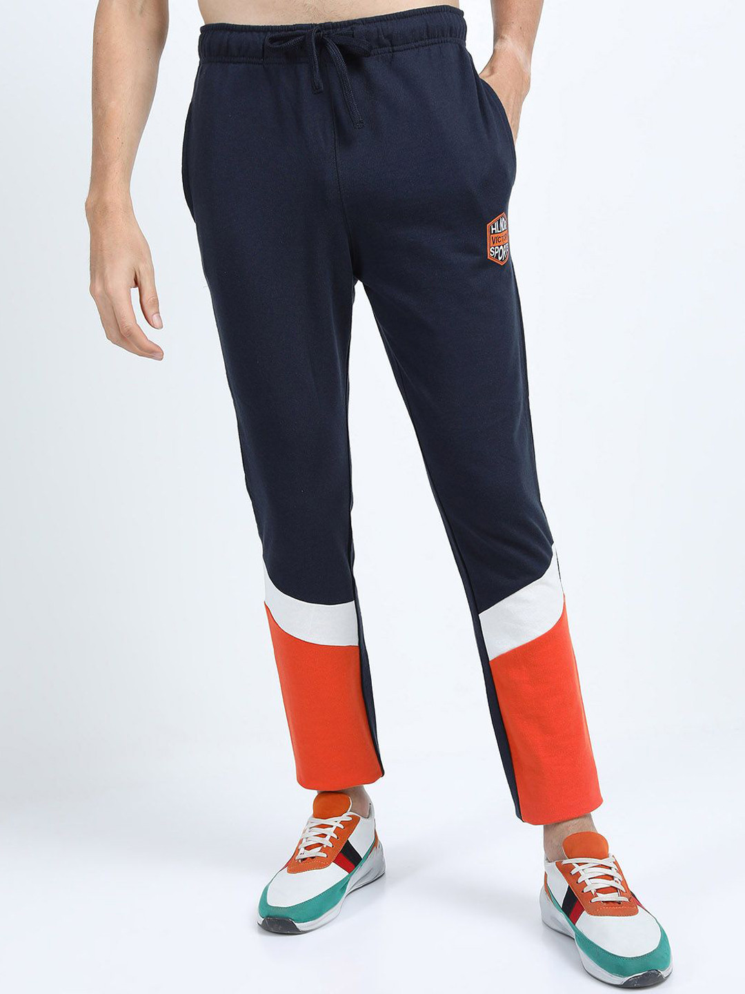Buy HIGHLANDER Men Colourblocked Slim Fit Track Pants - Track Pants for ...