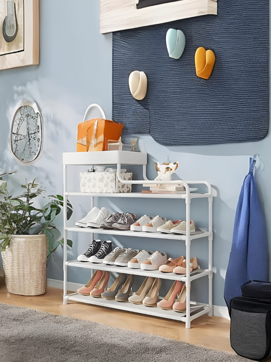 Buy Sasimo White Super Strong Shoes Organiser - Organisers for Unisex ...