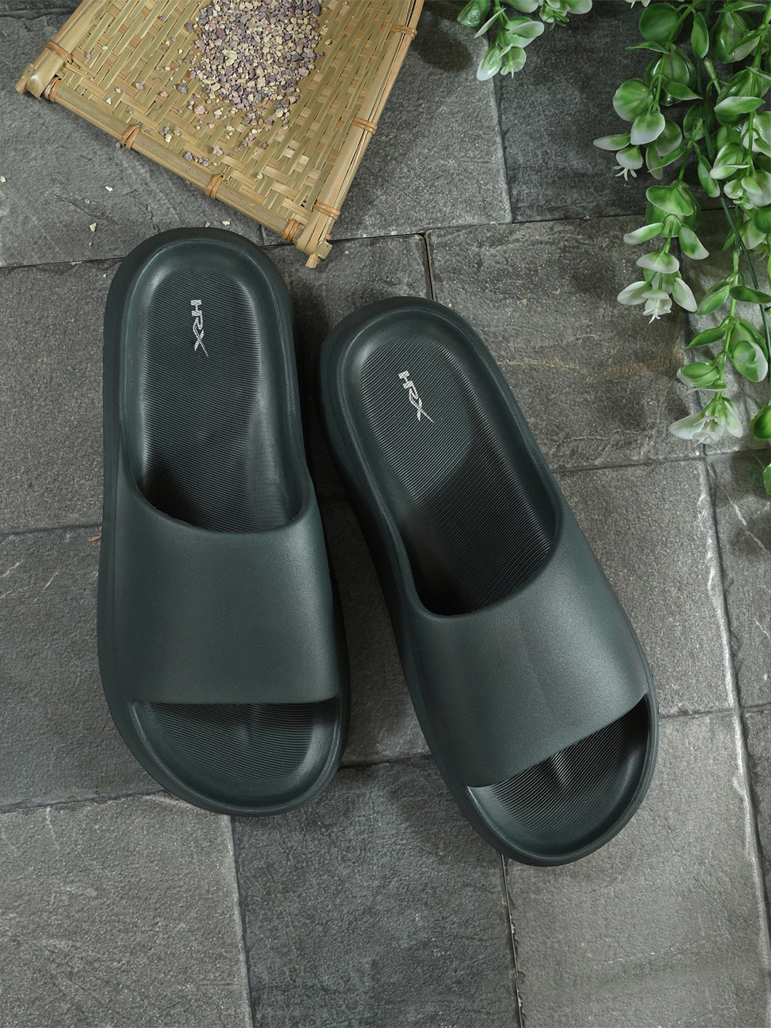 Buy HRX By Hrithik Roshan Men Rubber Sliders - Flip Flops for Men ...