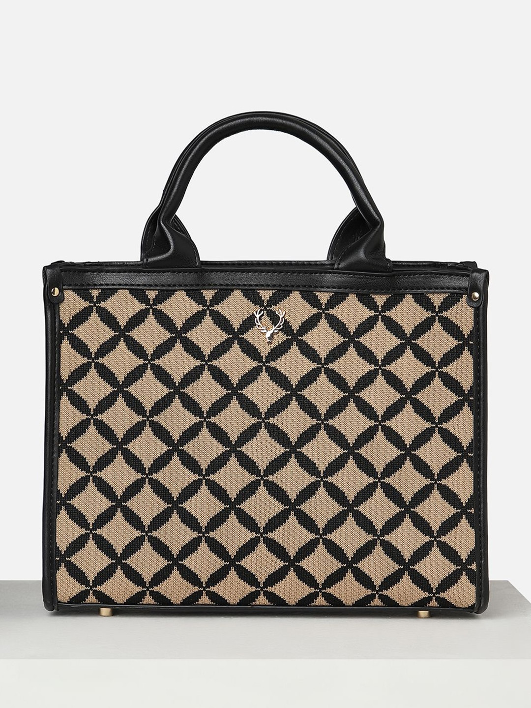 Buy Allen Solly Woman Printed PU Structured Handheld Bag - Handbags for ...