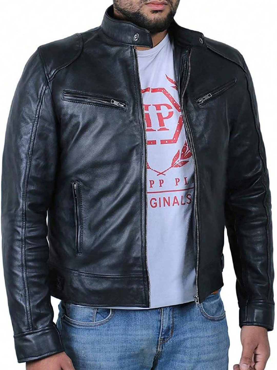 Buy StyleCast X Revolte Men Insulator Rapid Dry Leather Jacket ...