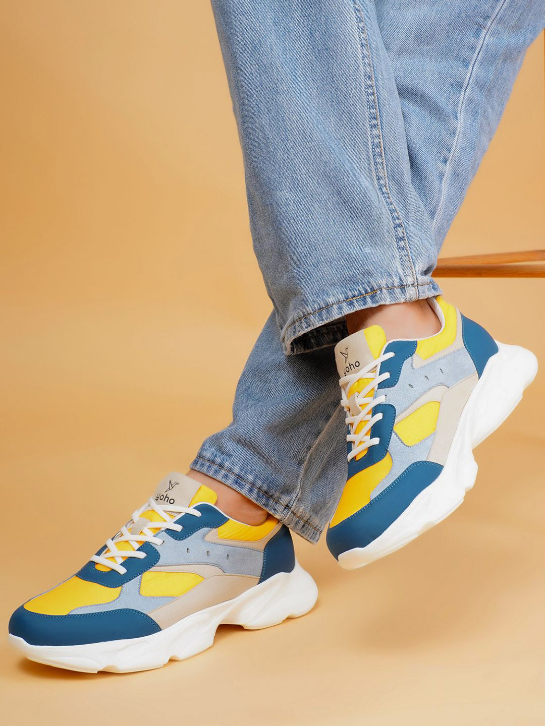 Buy Yoho Men Soleman Chunky Color Blocked Sneaker - Casual Shoes for ...