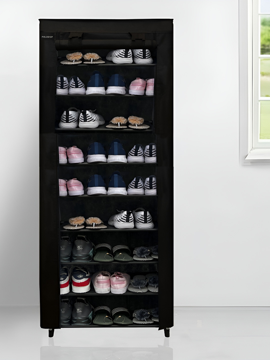 Buy Urban Choice Black 9 Tier Rectangular Shoes Rack - Racks And ...