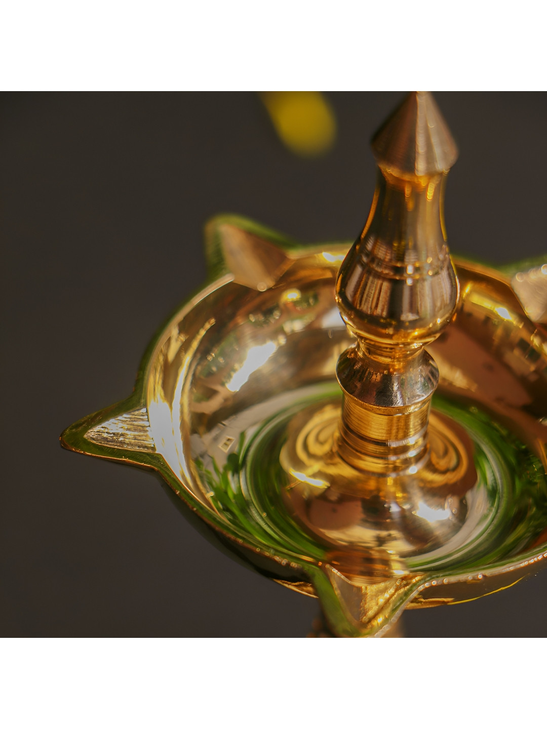 Buy Ambi Home Yellow Brass Deepam 5 Baati - Pooja Essentials for Unisex ...