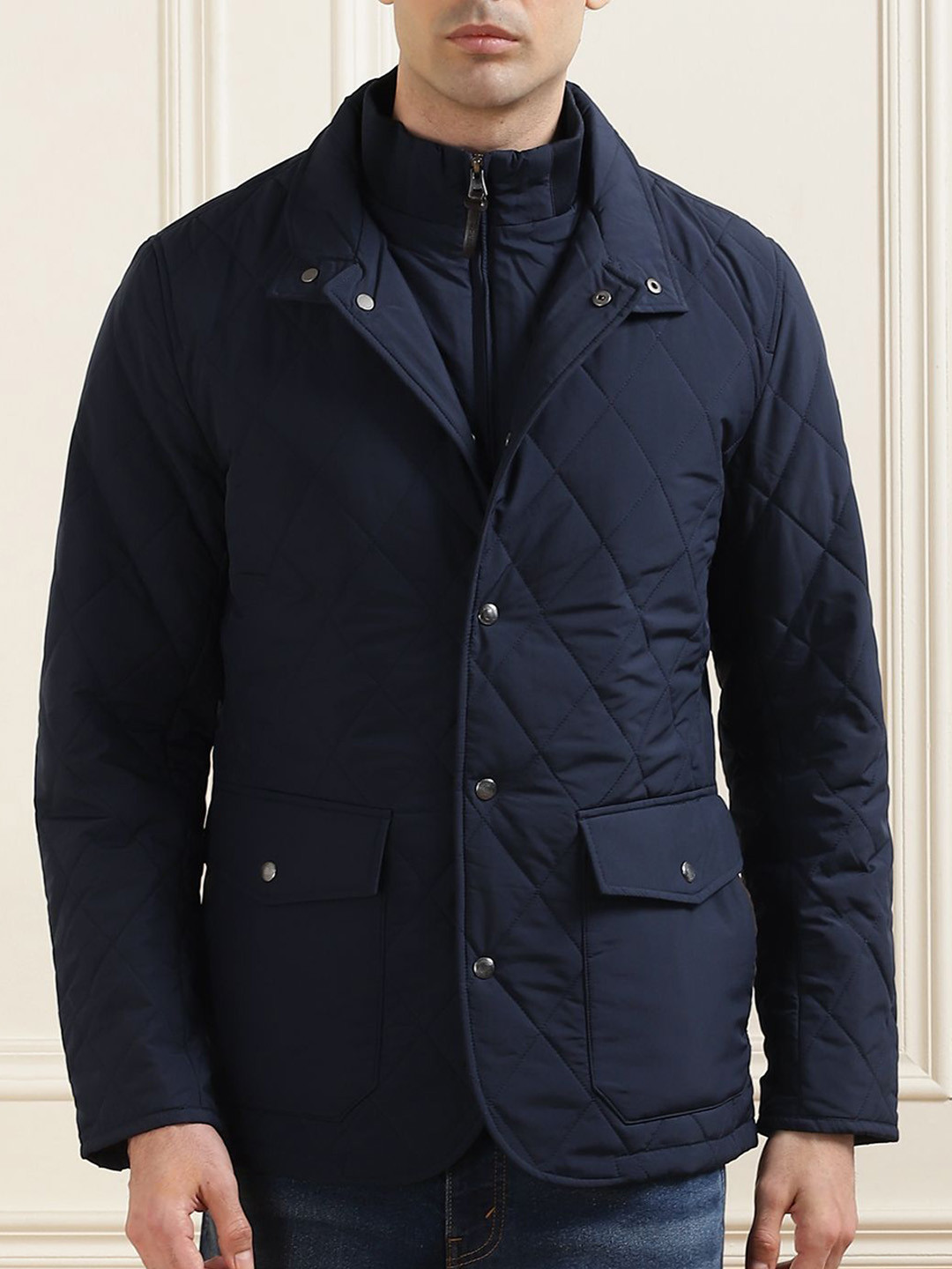 Buy HACKETT LONDON Men Patchwork Jacket - Jackets for Men 30990925 | Myntra