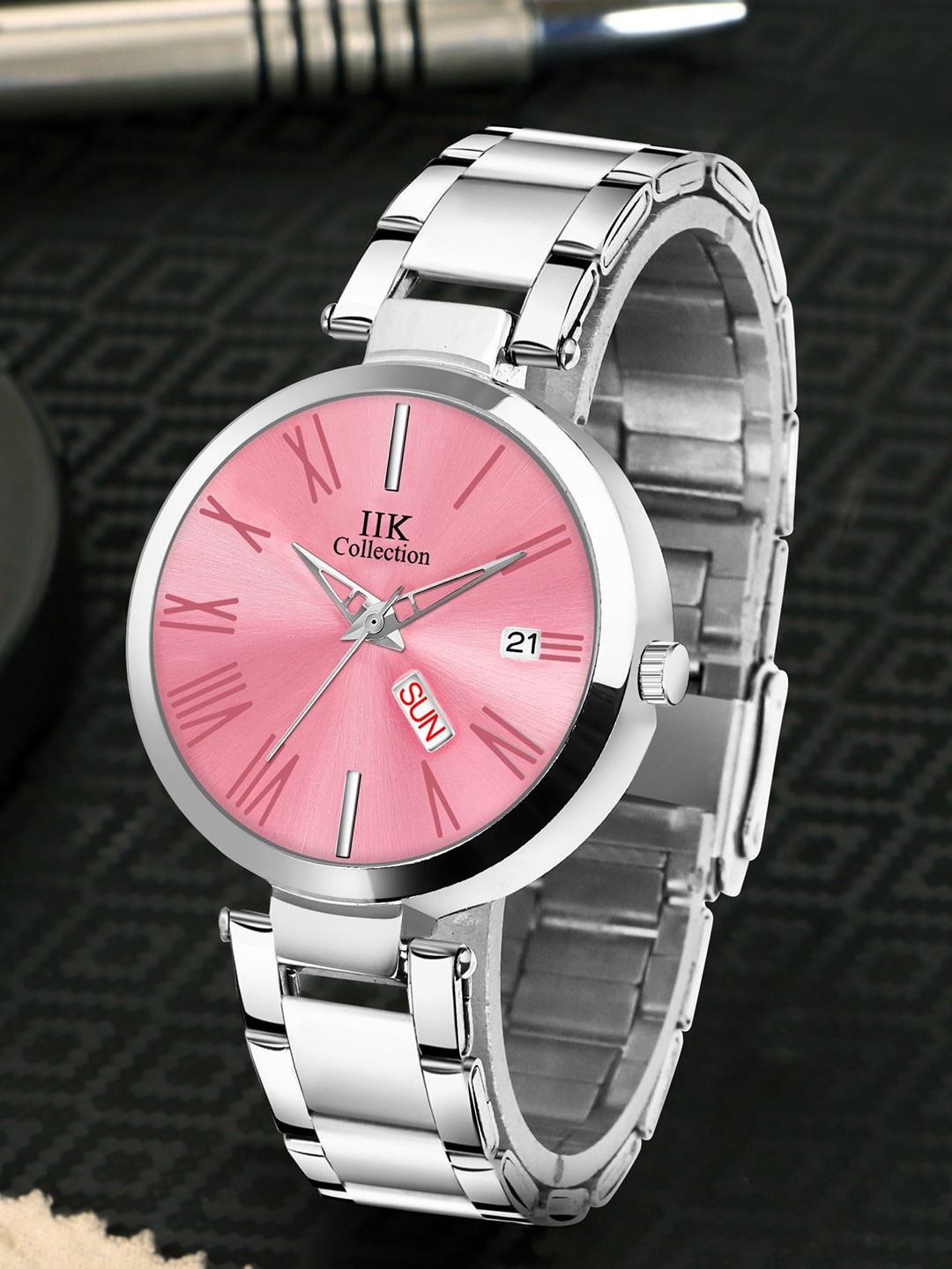 Buy IIK COLLECTION Women Dial & Stainless Steel Bracelet Style Straps ...