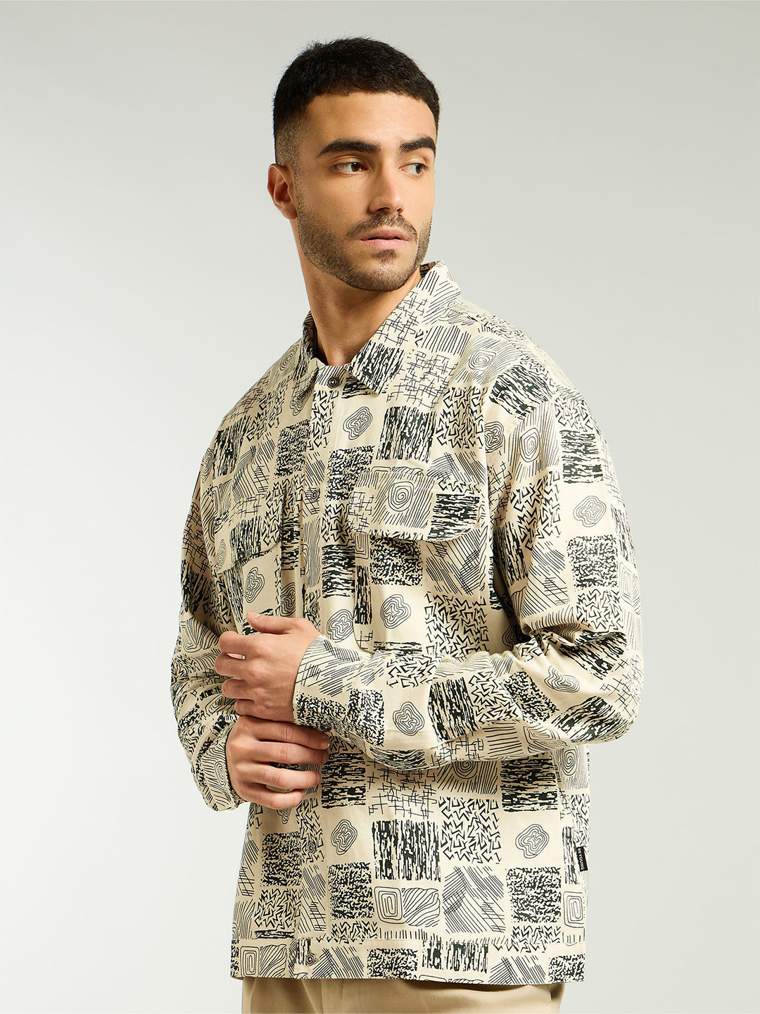 Buy Beyoung Cotton Print Shacket - Shackets for Men 31015198 | Myntra