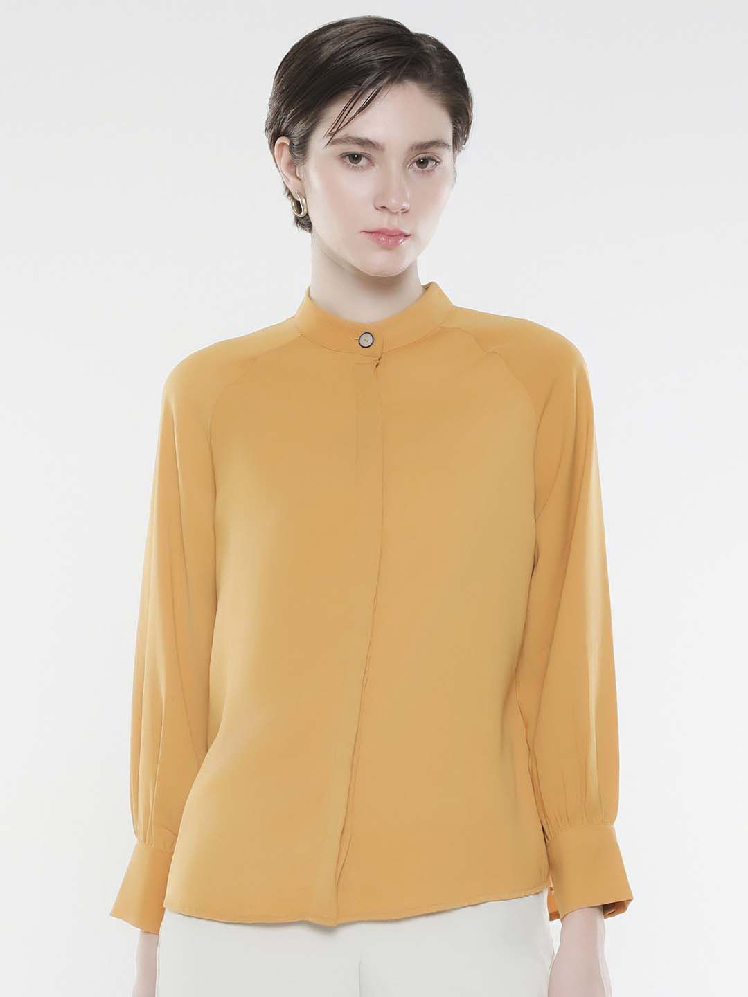 Buy RAREISM Women Solid Mandarin Collar Top - Tops for Women 31010815 ...