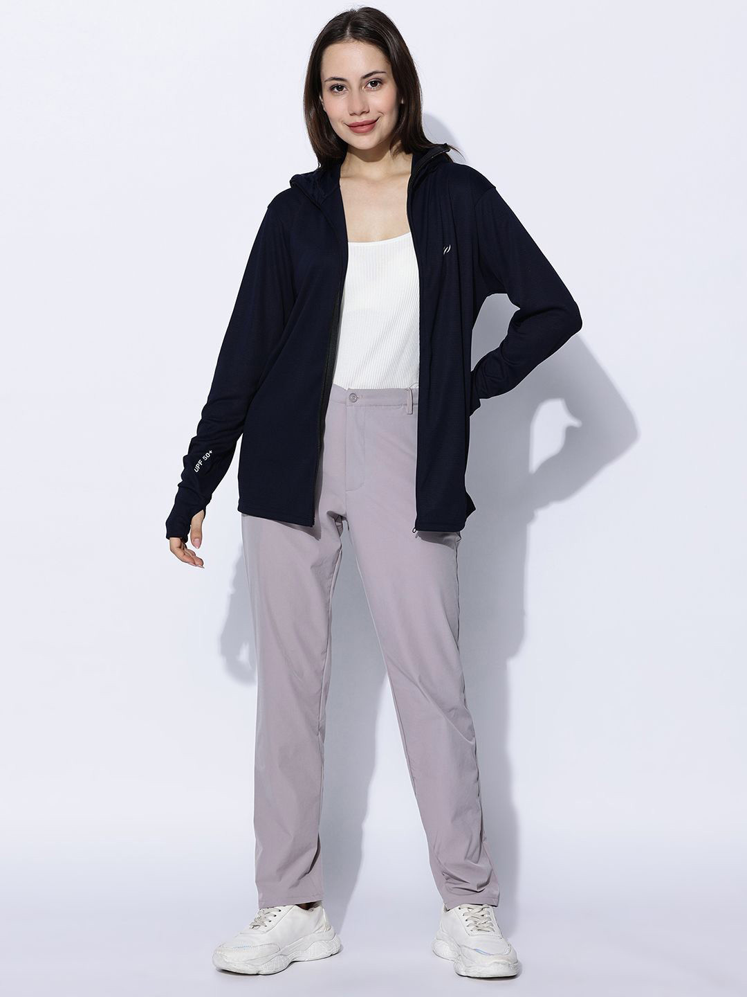 Buy BLUE TYGA Women Stain Free Sunscreen Sporty Jacket With UPF 50 ...