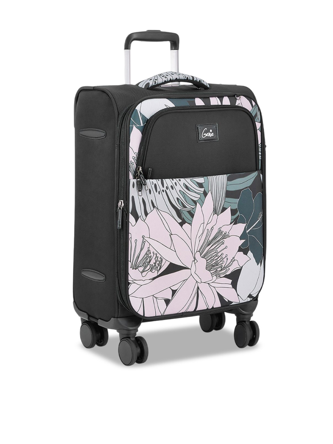Buy Genie Printed Soft Sided Large Trolley Bag - Trolley Bag for Women ...