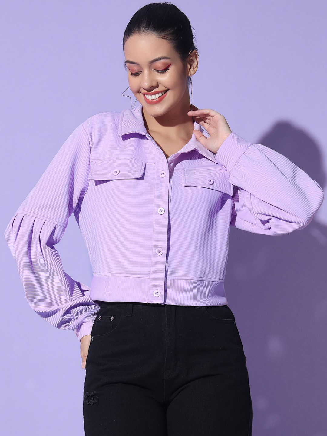 Buy GLITO Women Lightweight Crop Jacket - Jackets for Women 30959262 ...