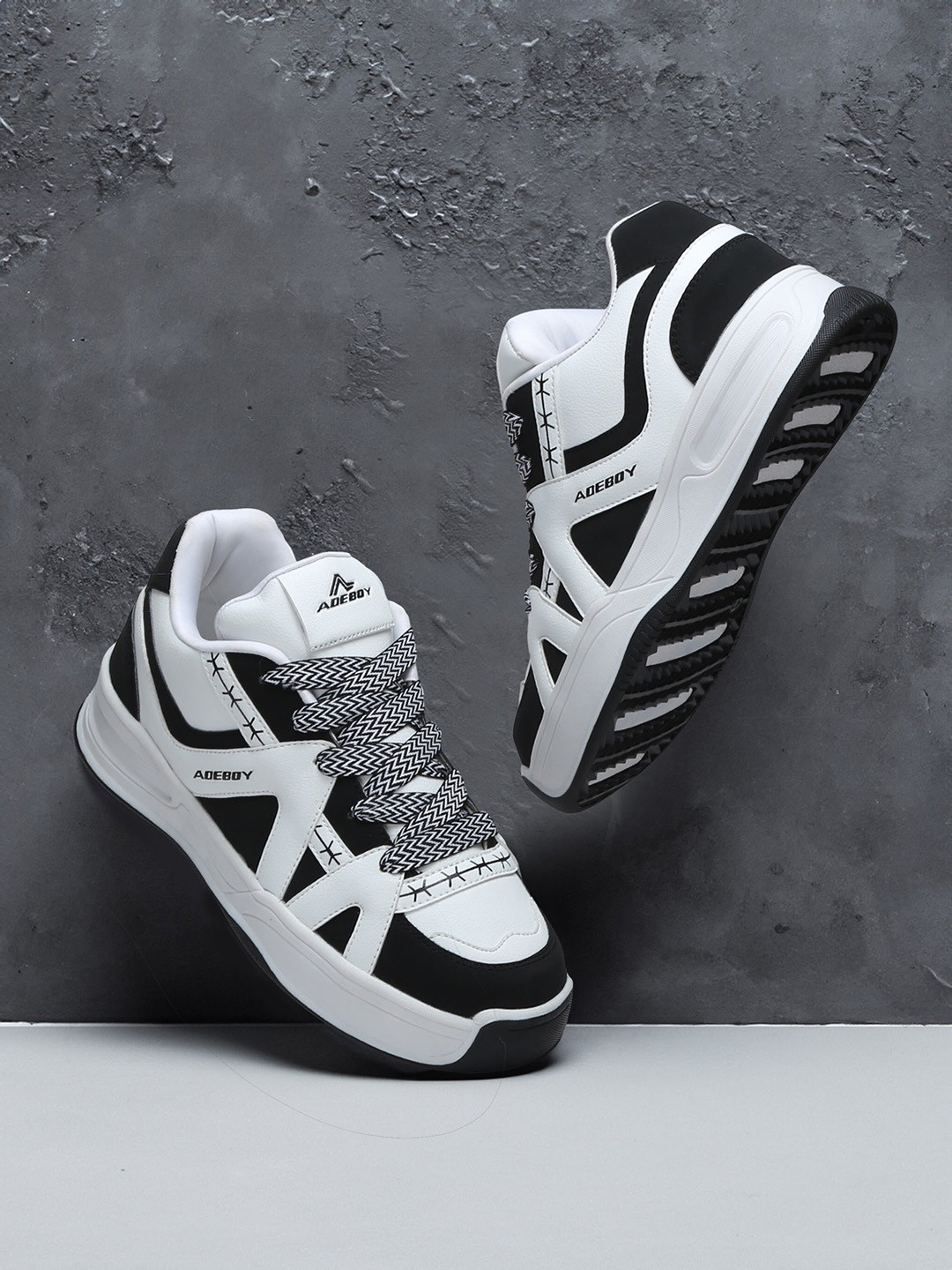 Buy Adeboy Men Colourblocked Lace Ups Sneakers - Casual Shoes for Men ...
