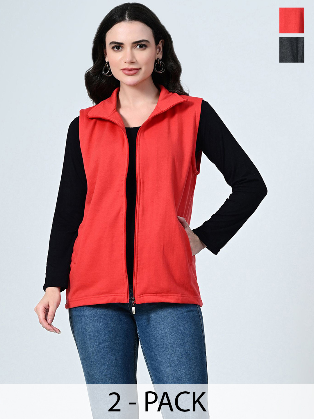 Buy BAESD Women Pack Of 2 Lightweight Open Front Jacket With ...