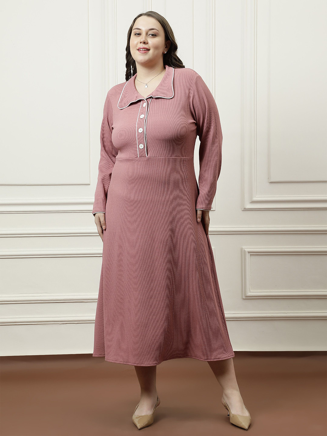 Buy Athena Ample A Line Midi Dress - Dresses for Women 30993966 | Myntra