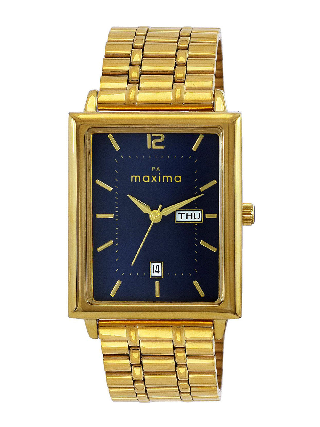 Buy Maxima Men Dial & Stainless Steel Straps Analogue Watch 67543CMGY ...