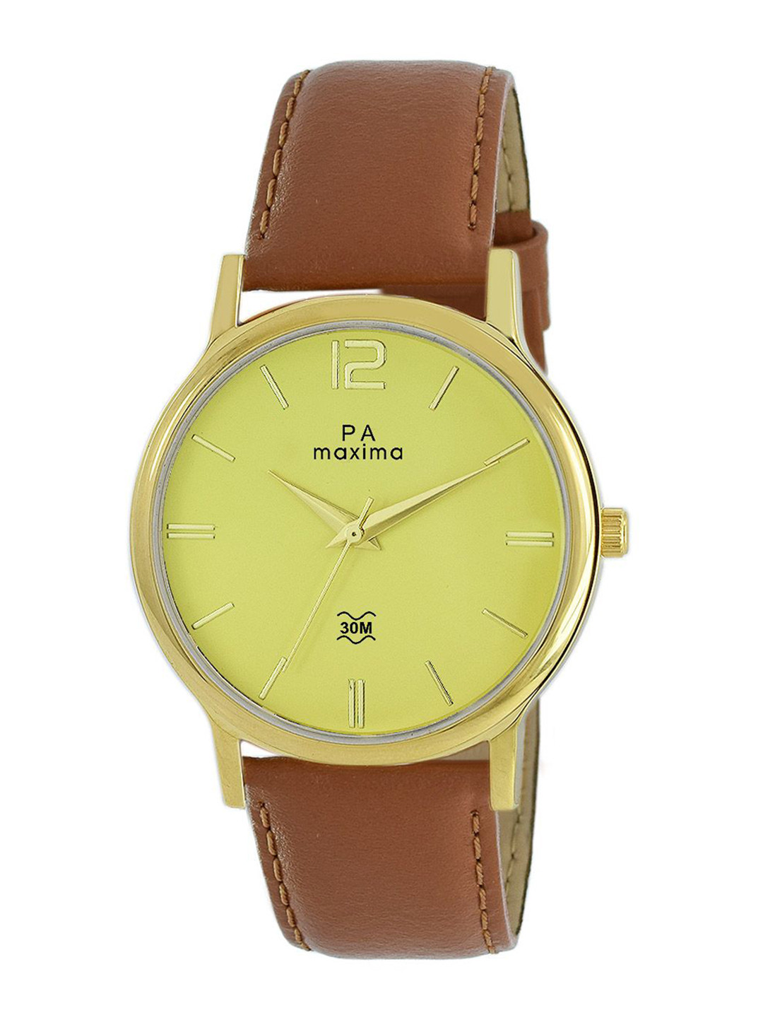 Buy Maxima Men Dial & Leather Straps Analogue Watch O 56065LMGY ...