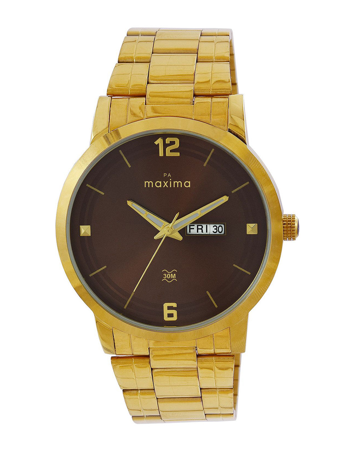 Buy Maxima Men Dial & Stainless Steel Straps Analogue Watch 68965CMGY ...