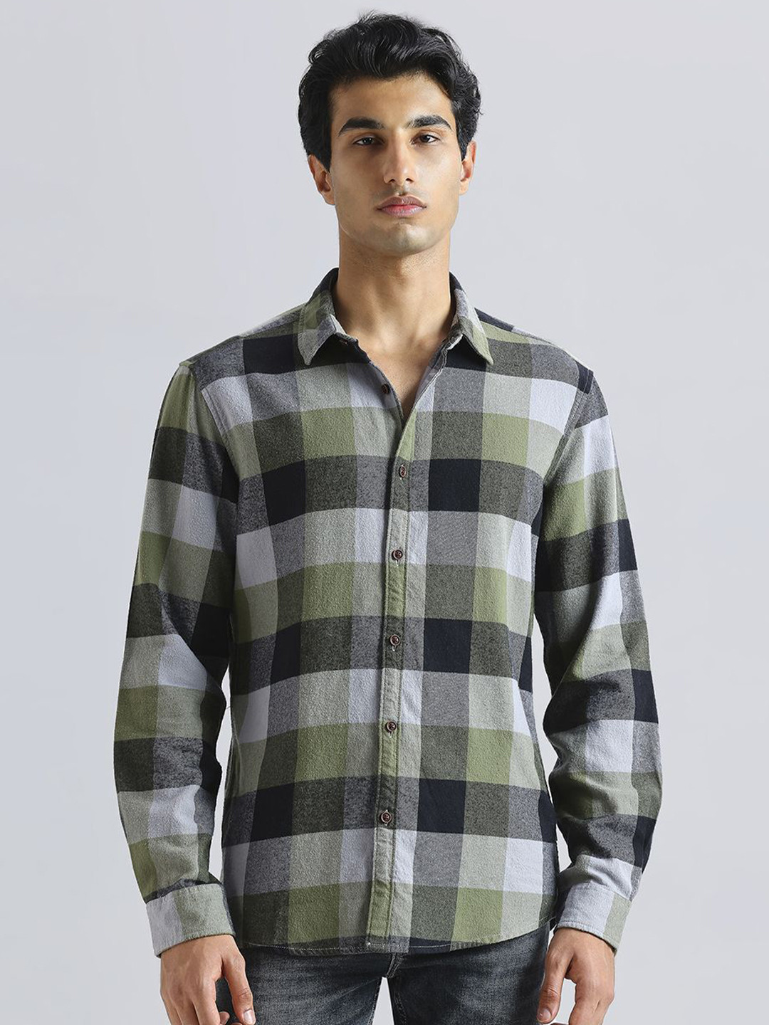 Buy Pepe Jeans Buffalo Checked Twill Pure Cotton Casual Shirt - Shirts ...
