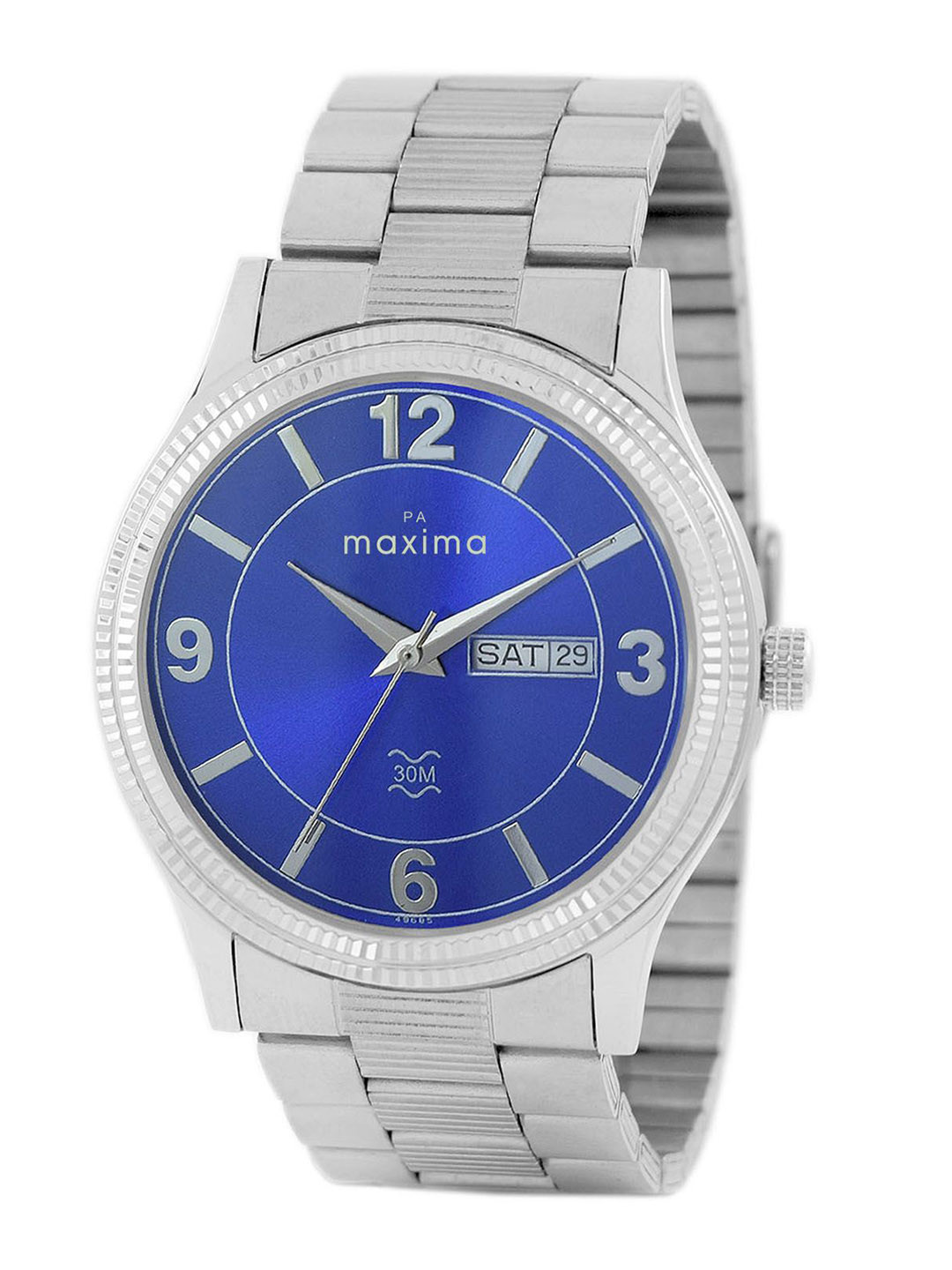 Buy Maxima Men Embellished Dial & Stainless Steel Straps Analogue Watch ...