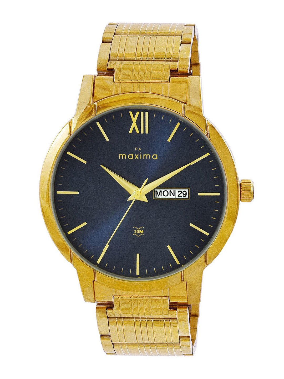 Buy Maxima Men Dial & Stainless Steel Straps Analogue Watch 68953CMGY ...