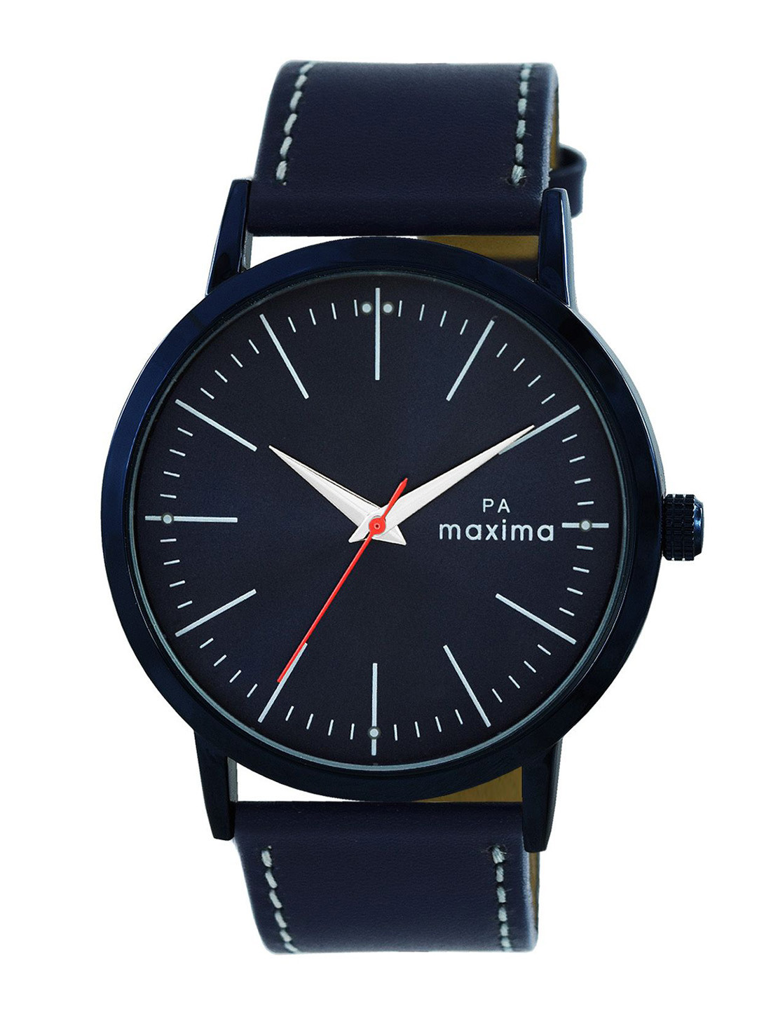 Buy Maxima Men Dial & Leather Straps Analogue Watch 66360LMGG - Watches ...