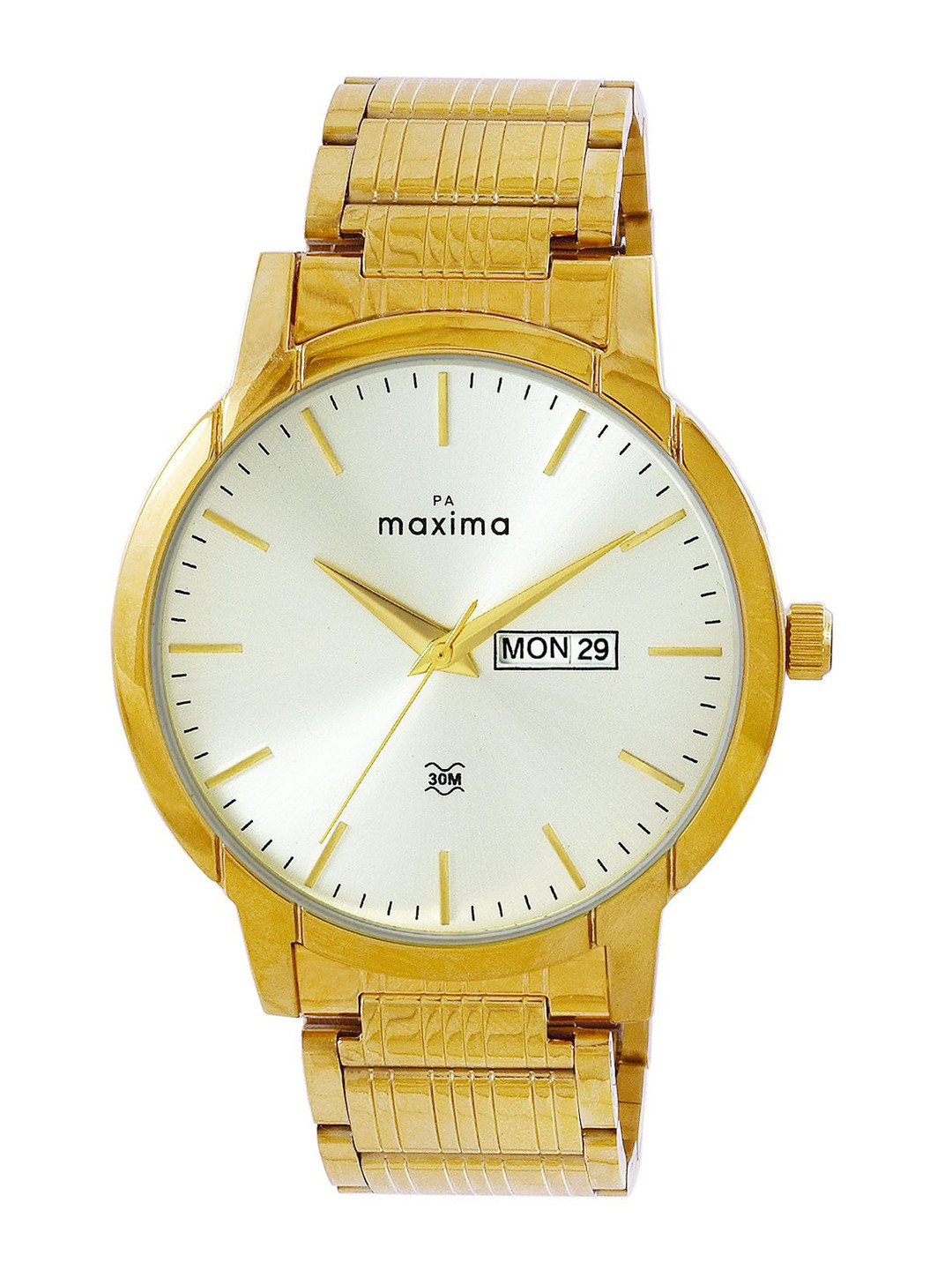 Buy Maxima Men Dial & Stainless Steel Straps Analogue Watch 68951CMGY ...