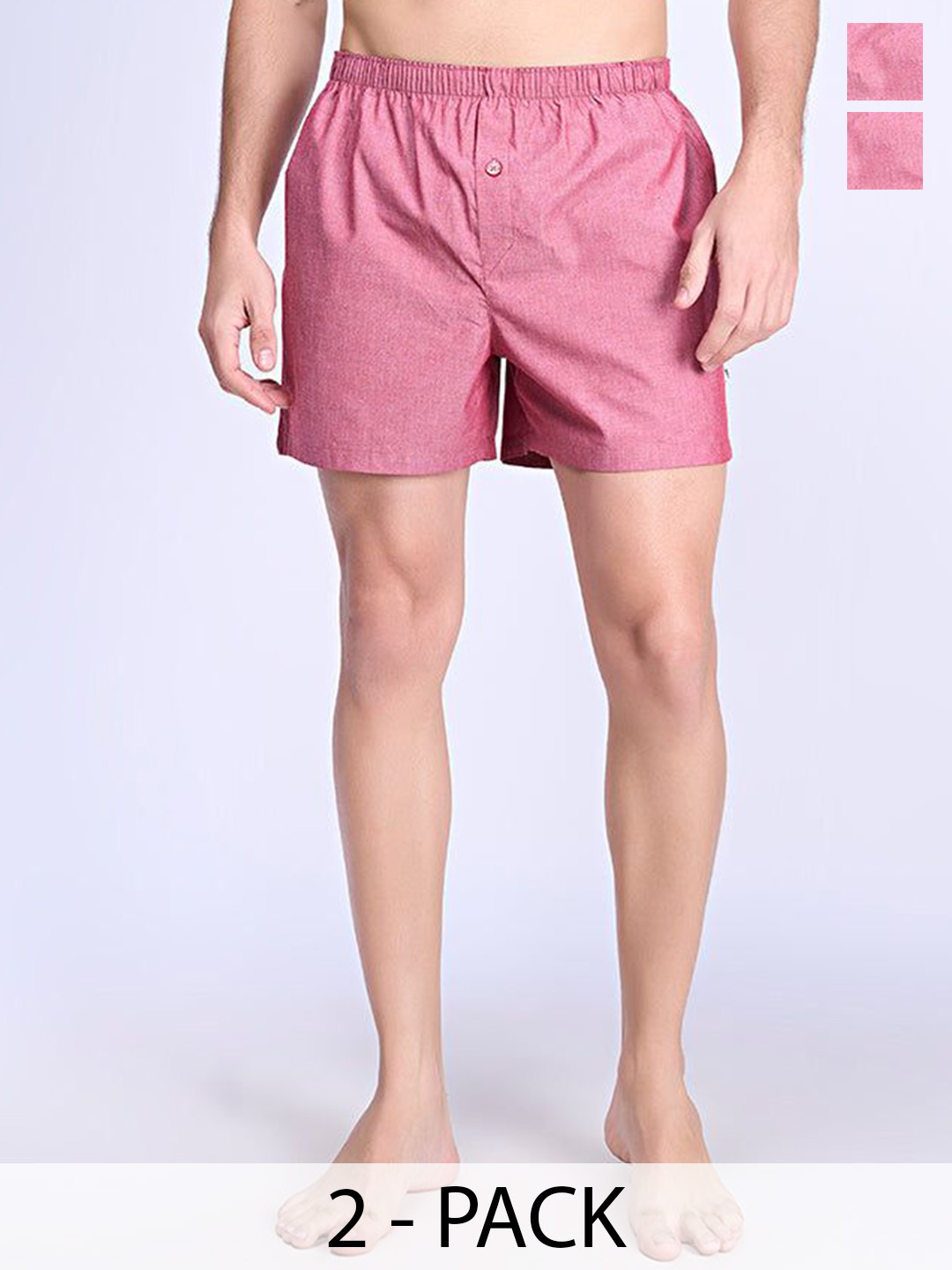 Buy Ramraj Men Pack Of 2 Comfortable Cotton Solid Boxer - Boxers for ...