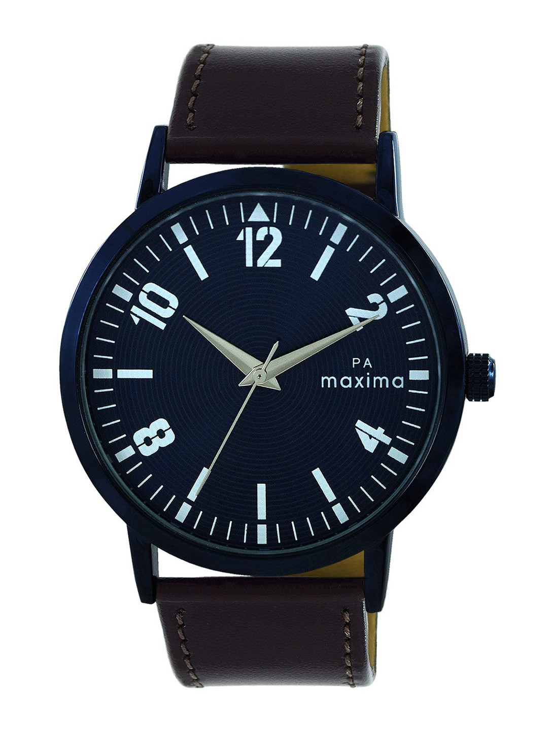 Buy Maxima Men Dial & Leather Straps Analogue Watch 66364LMGG - Watches ...