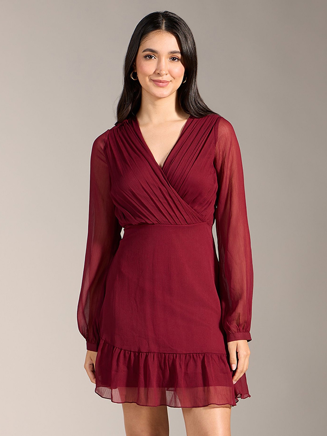 Buy 20Dresses V Neck Chiffon A Line Puff Sleeves Dress - Dresses for ... Buy 20Dresses V Neck Chiffon A Line Puff Sleeves Dress - Dresses for ...