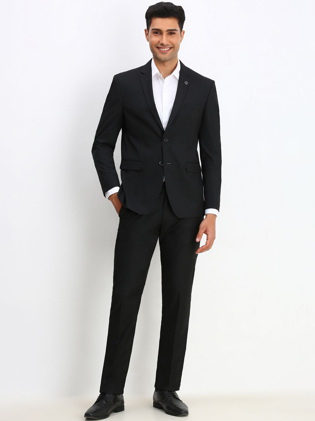 Buy Allen Solly Single Breasted Slim Fit Two Piece Formal Suit - Suits ...